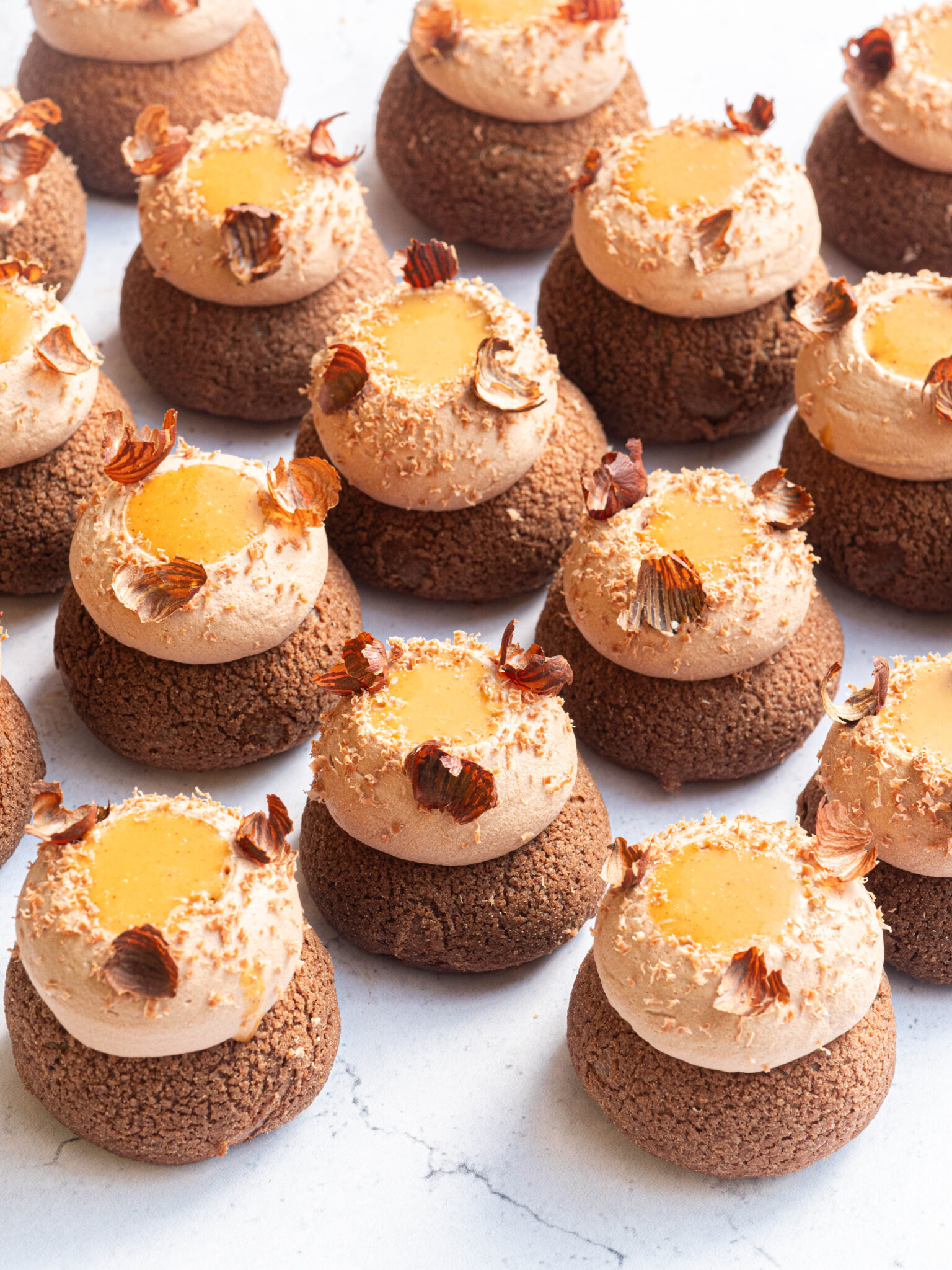 Recette de Chou chocolat au lait Andoa et praliné